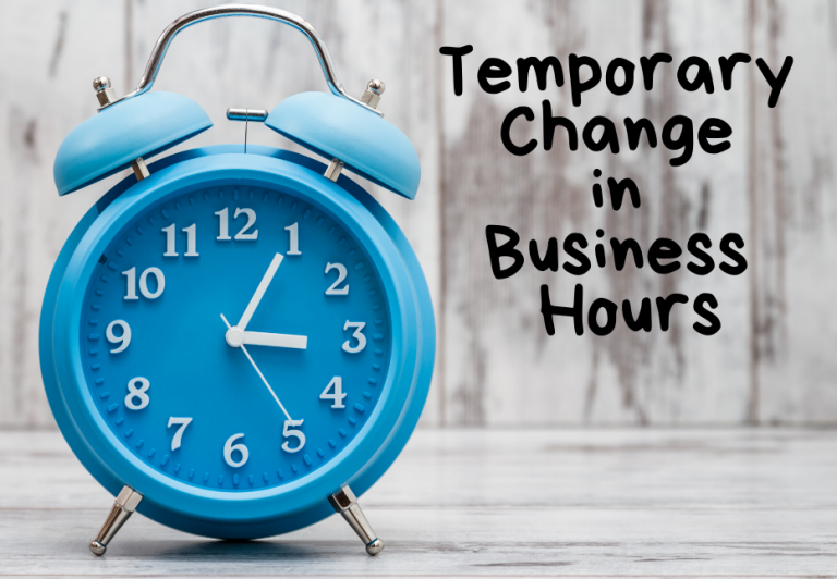 Temporary Change In Business Hours – Savi Maurizio Furniture